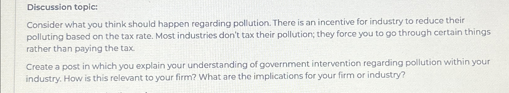 Solved Discussion topic:Consider what you think should | Chegg.com
