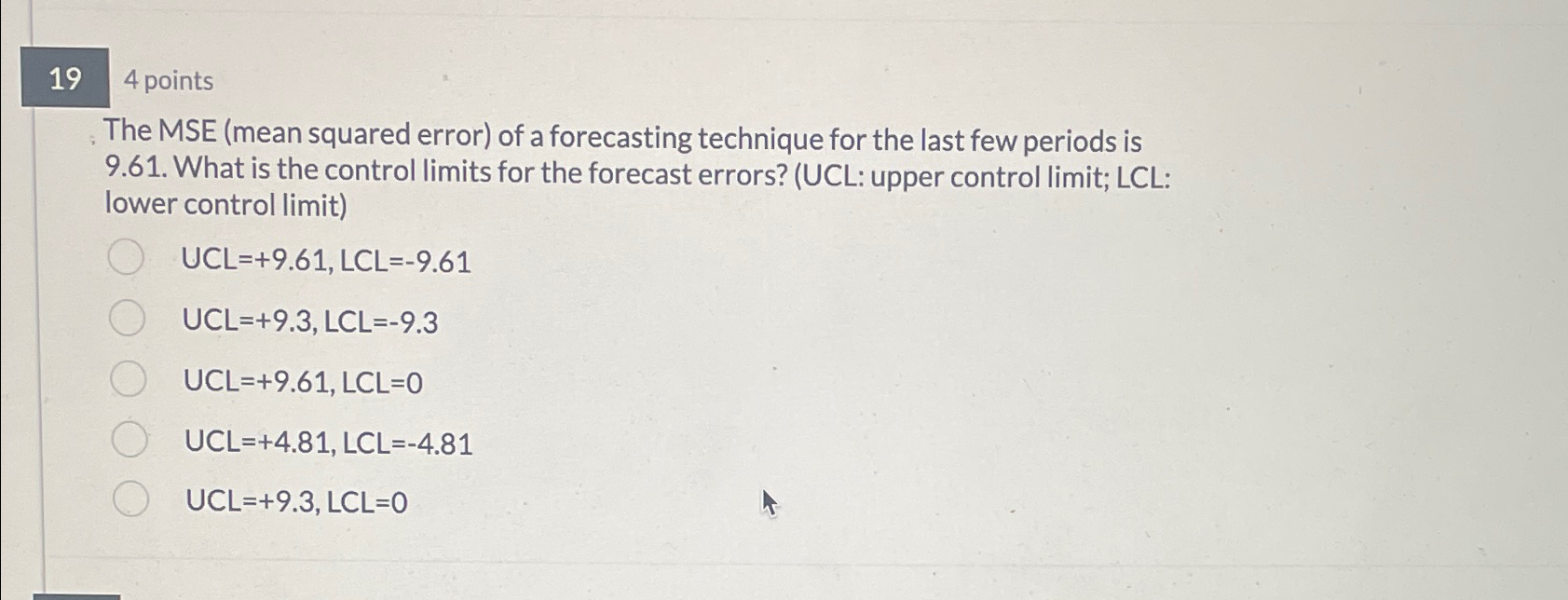 Solved 194 ﻿pointsthe Mse Mean Squared Error ﻿of A