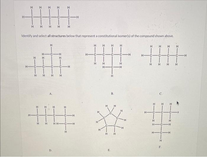 [Solved]: Identify and select all structures below that rep