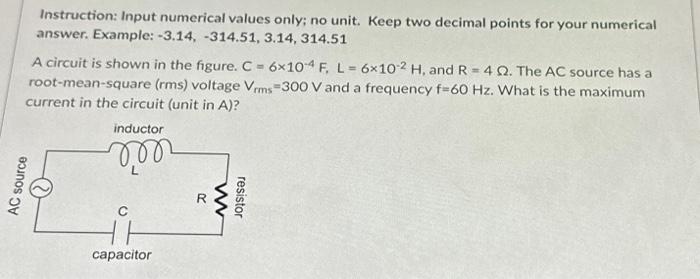Solved Instruction Input Numerical Values Only No Unit 