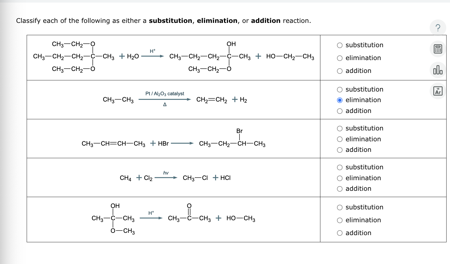 Solved Classify each of the following as either a | Chegg.com