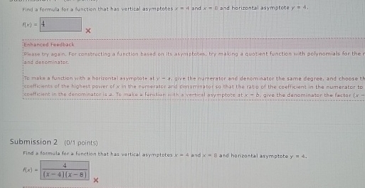 Solved Find a formula for a function that has vertical | Chegg.com
