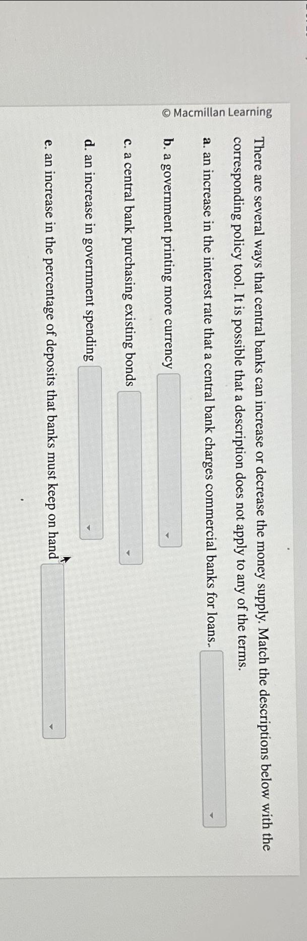 Solved 든 There Are Several Ways That Central Banks Can Chegg