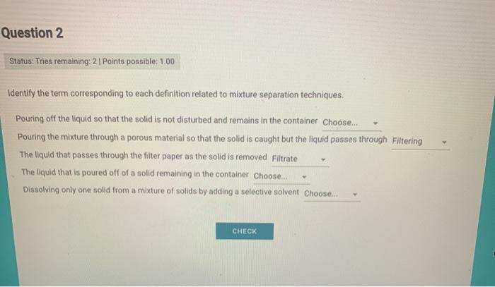Solved Question 2 Status: Tries remaining: 21 Points | Chegg.com