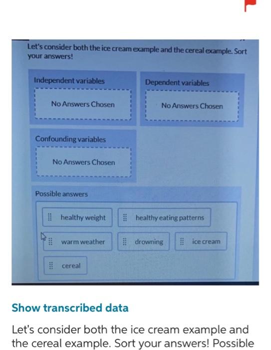 [Solved]: Let's consider both the ice cream example and
