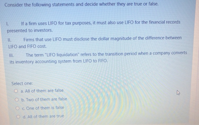 Solved Consider the following statements and decide whether | Chegg.com