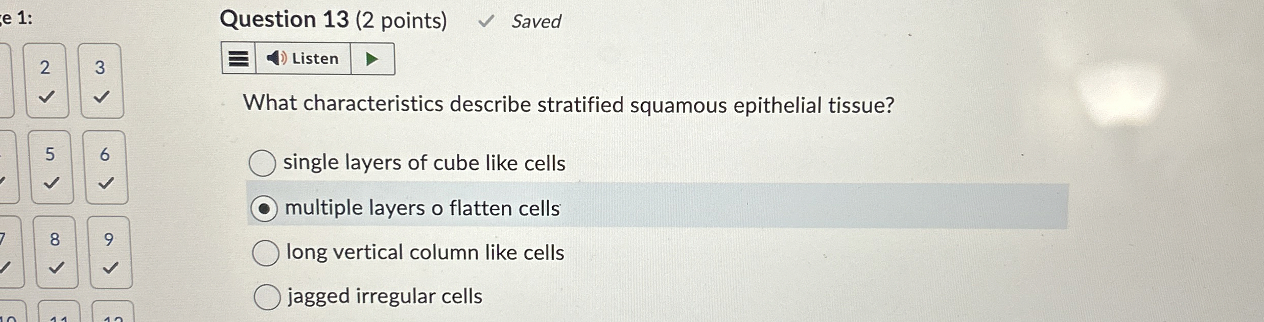 Solved Question 13 (2 ﻿points)Saved23ListenWhat | Chegg.com