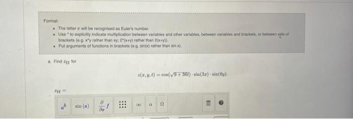 Solved Format • The Lettere Will Be Recognised As Eulers