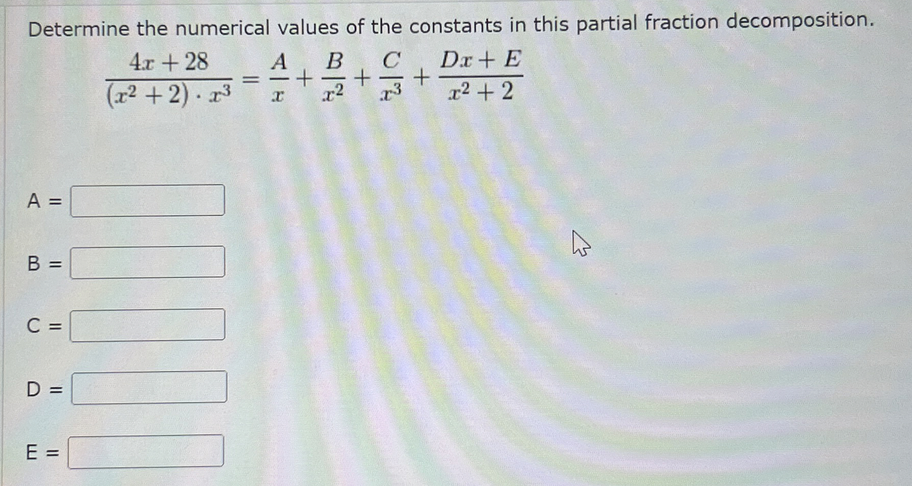 Solved Determine the numerical values of the constants in | Chegg.com