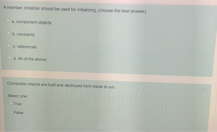 Solved A member initializer should be used for initializing, | Chegg.com
