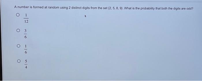 Solved A number is formed at random using 2 distinct digits | Chegg.com