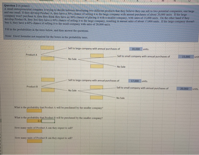 Solved Question 2 (6 points) A small entrepreneurial company | Chegg.com