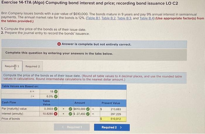 Solved Exercise 14-17A (Algo) Computing bond interest and | Chegg.com