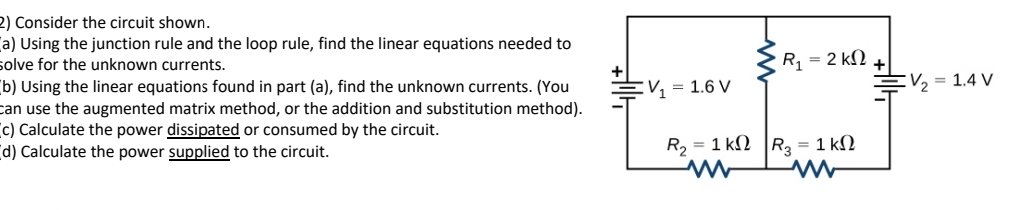 Solved Consider the circuit shown.a) ﻿Using the junction | Chegg.com