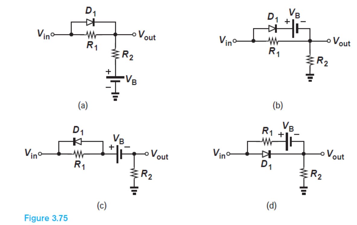 Solved Plot the input/output characteristic of the circuits | Chegg.com