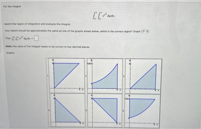 Solved For the integral, sketch the region of integration | Chegg.com