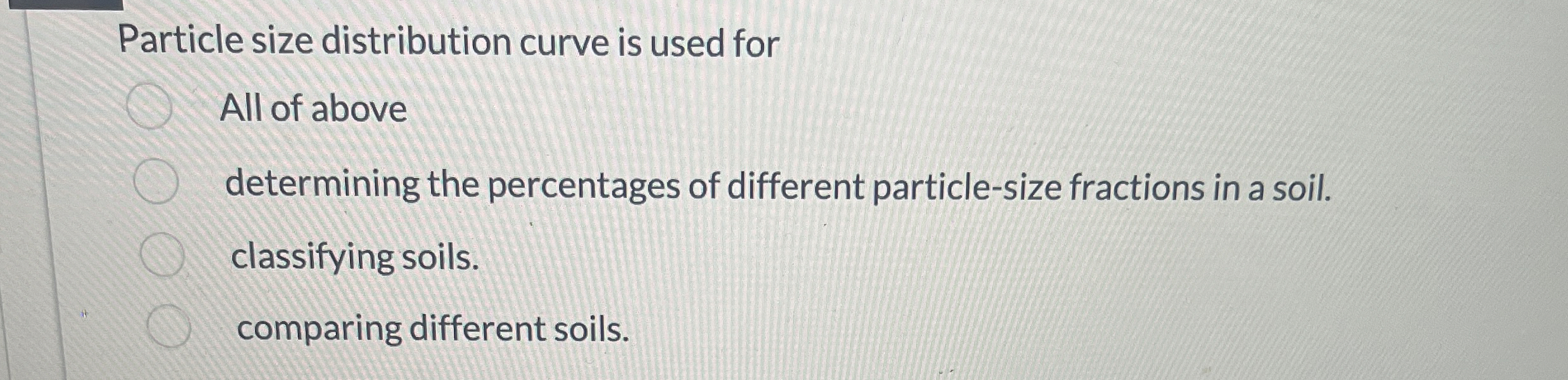 Solved Particle size distribution curve is used forAll of | Chegg.com