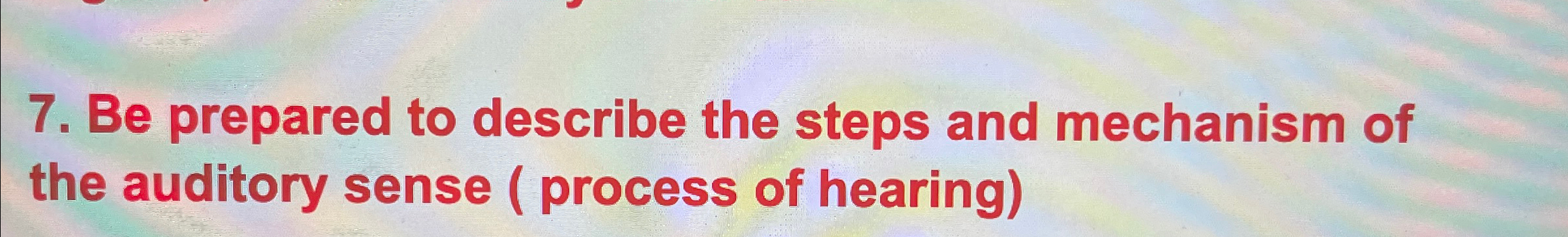 Solved Thee steps and mechanism of the auditory sense ( | Chegg.com