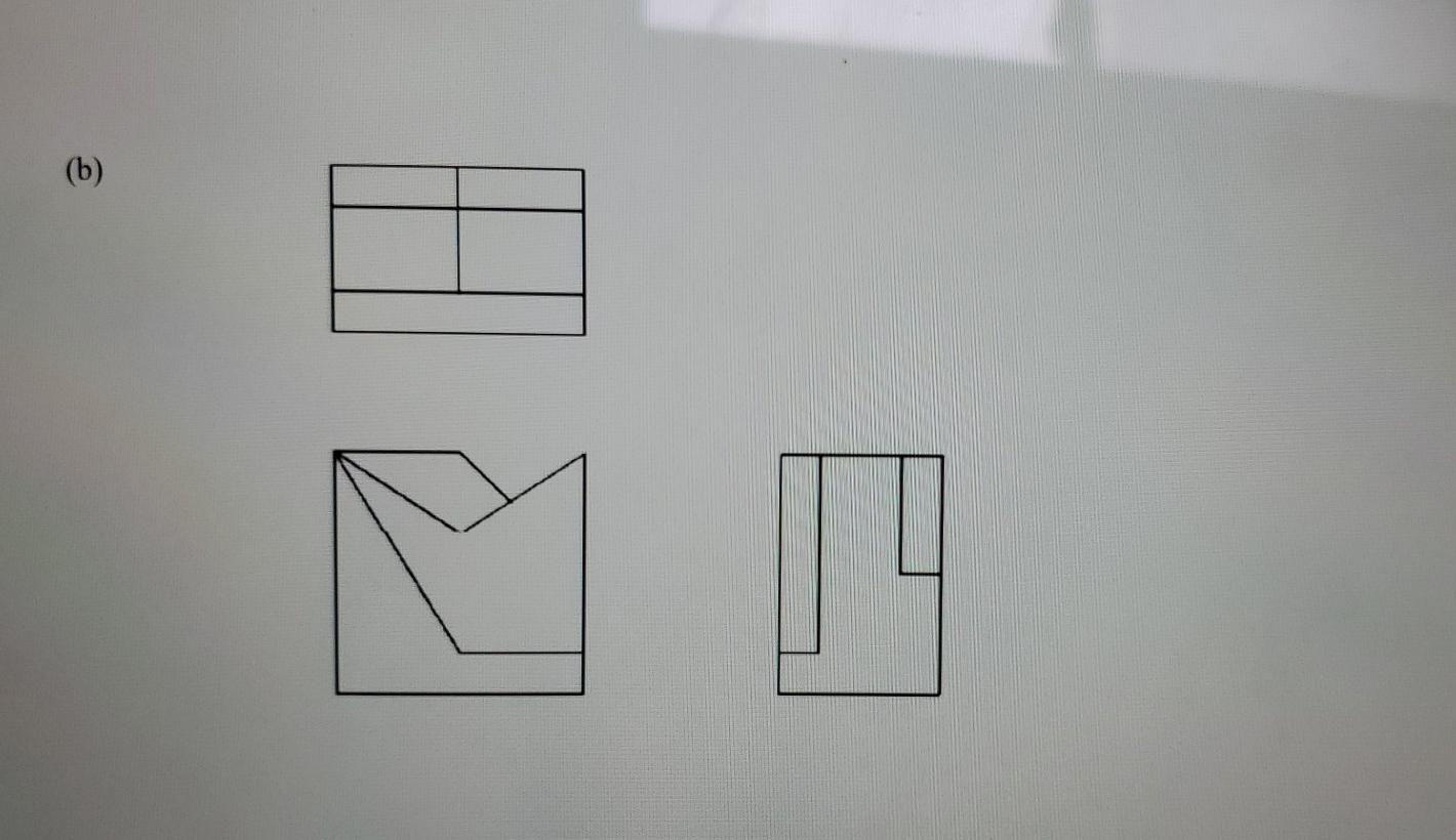 Solved In the following Multiview drawings, find the missing | Chegg.com
