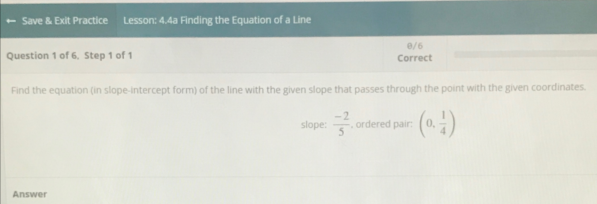 Solved Save & Exit PracticeLesson: 4.4a Finding the Equation | Chegg.com