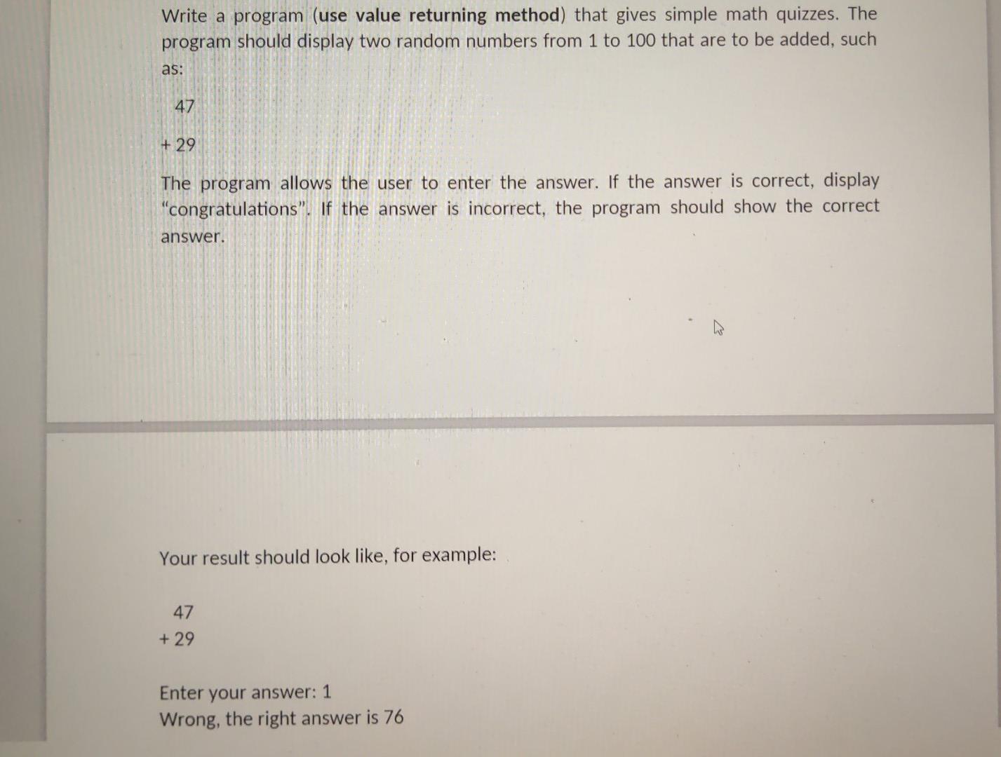 Solved Write A Program Use Value Returning Method That 2160