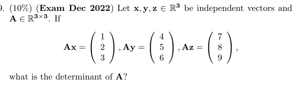 Solved send to expert ﻿ Let x,y,zinR3 ﻿be independent | Chegg.com