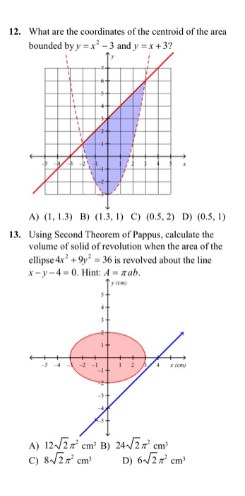 Solved 10. Using Second Theorem of Pappus, calculate the | Chegg.com
