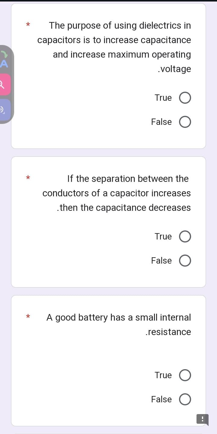 Solved The purpose of using dielectrics incapacitors is to | Chegg.com