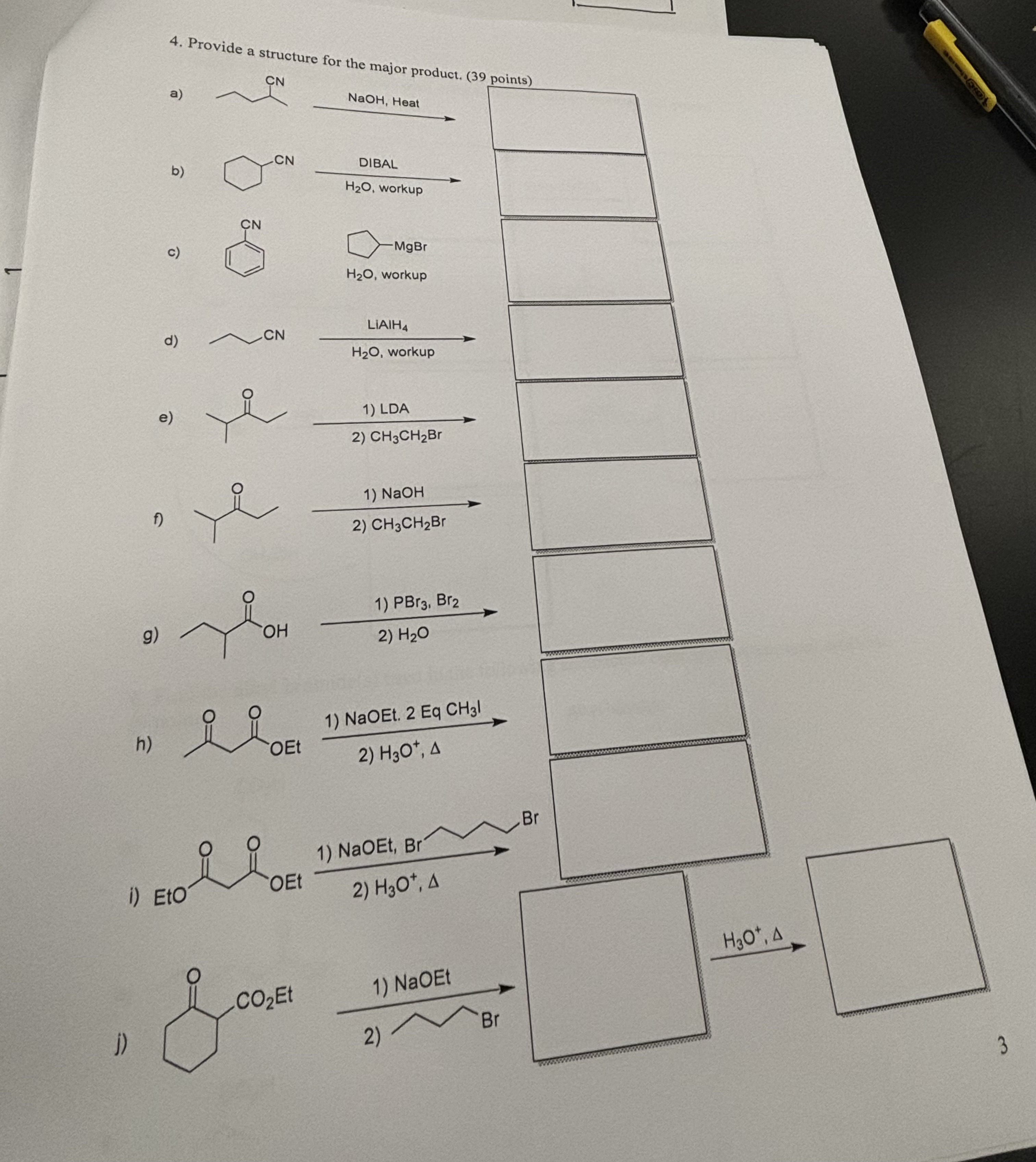 Solved Provide a structure for the major product. ( 39 | Chegg.com