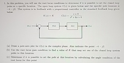 Solved poles at a spocific hocation. The open loop system | Chegg.com