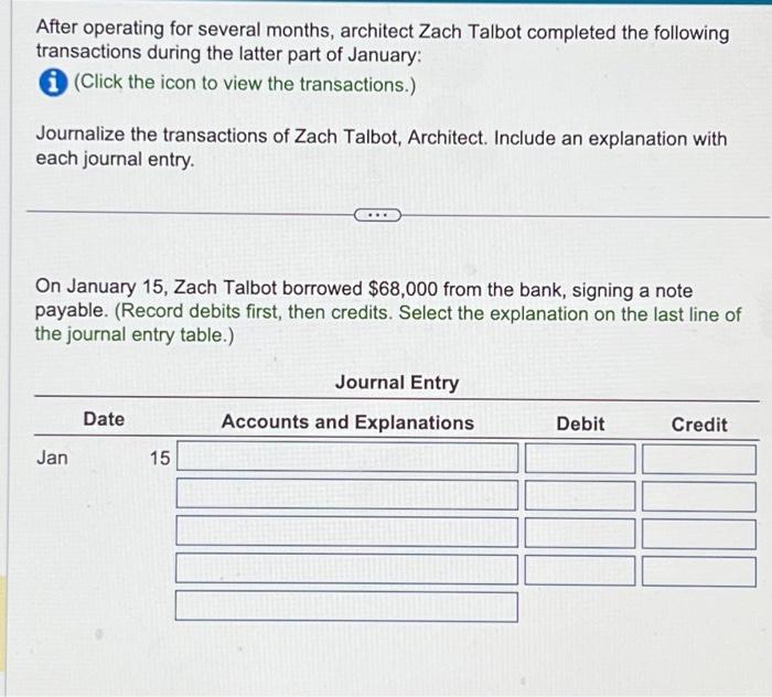 Solved After operating for several months, architect Zach | Chegg.com