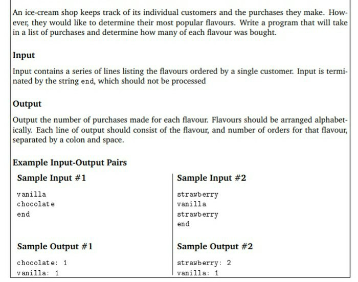 Solved An ice-cream shop keeps track of its individual | Chegg.com