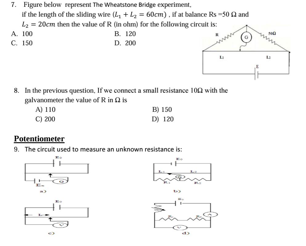 Solved Figure below represent The Wheatstone Bridge | Chegg.com
