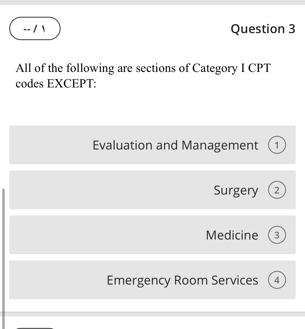 Solved -1Question 3All of the following are sections of | Chegg.com