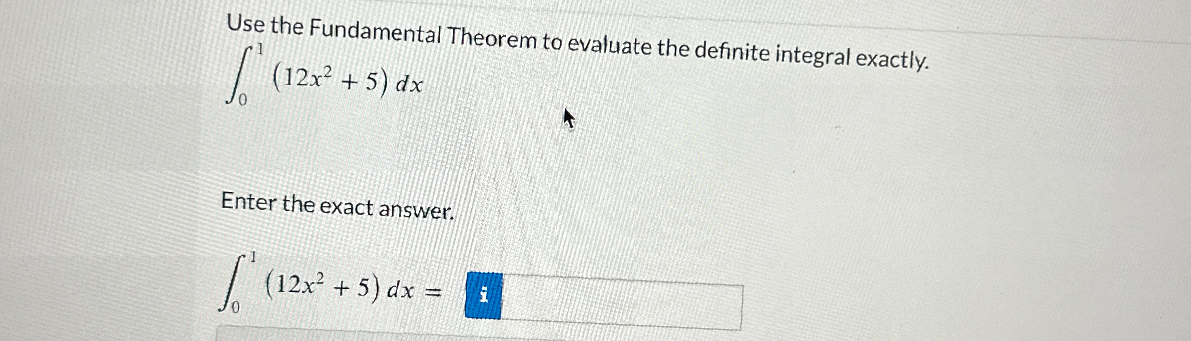 Solved Use the Fundamental Theorem to evaluate the definite | Chegg.com