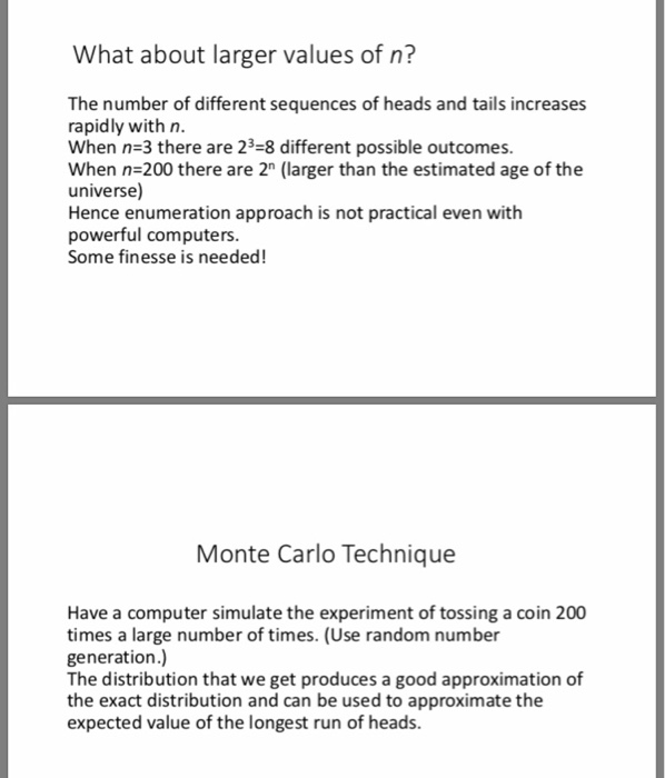 coin flip 1. Create a coin flip simulation. | Chegg.com