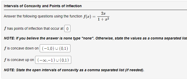 Solved Intervals of Concavity and Points of InflectionAnswer | Chegg.com