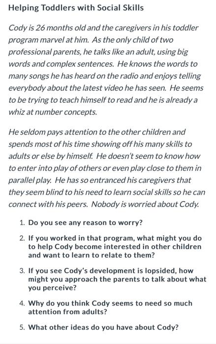 Solved Invest time and energy to build a total person ( | Chegg.com