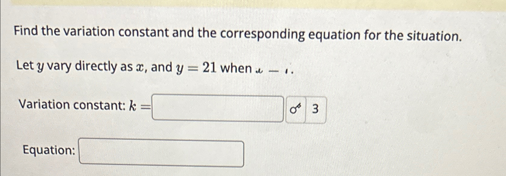 Solved Find the variation constant and the corresponding | Chegg.com