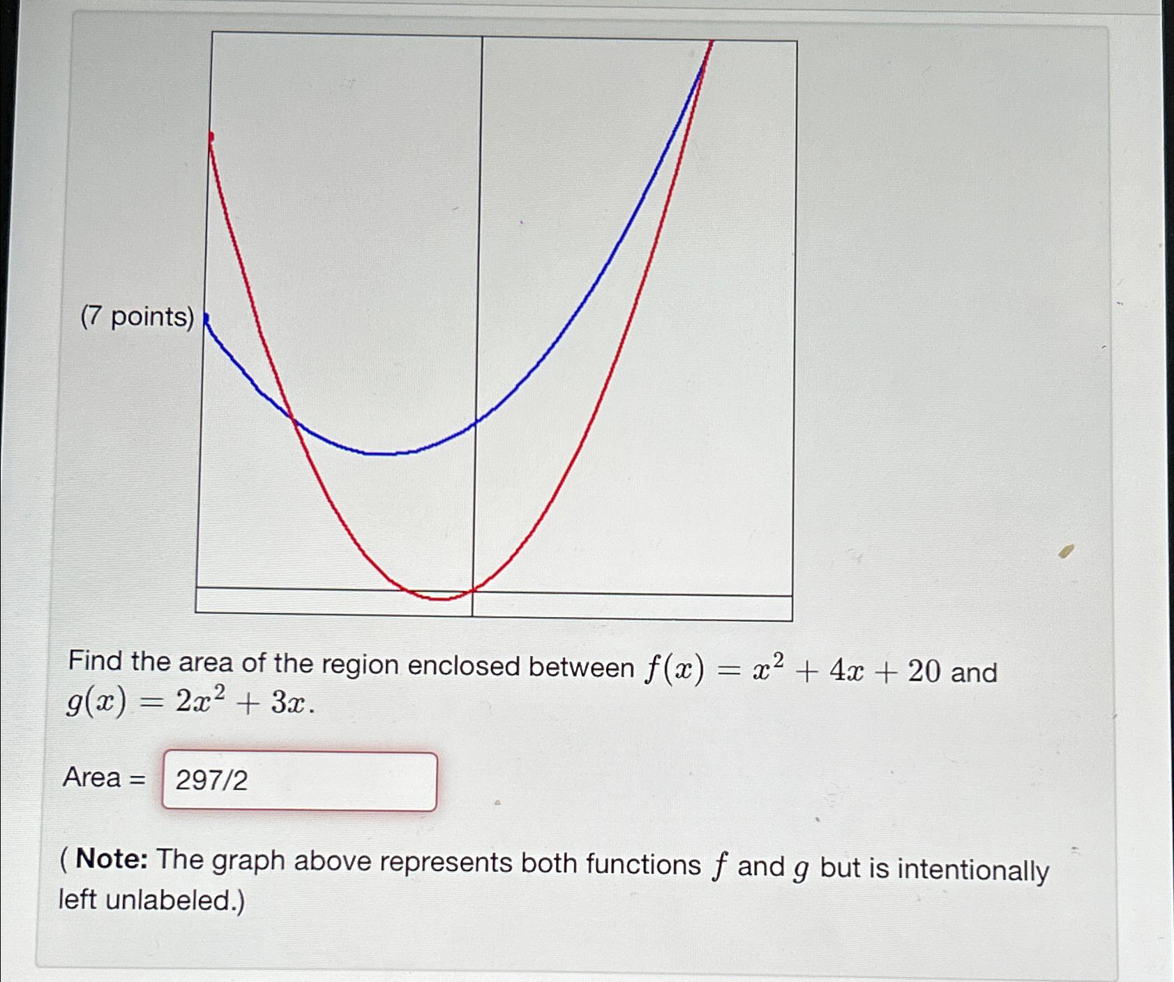 Solved Find the area of the region enclosed between | Chegg.com