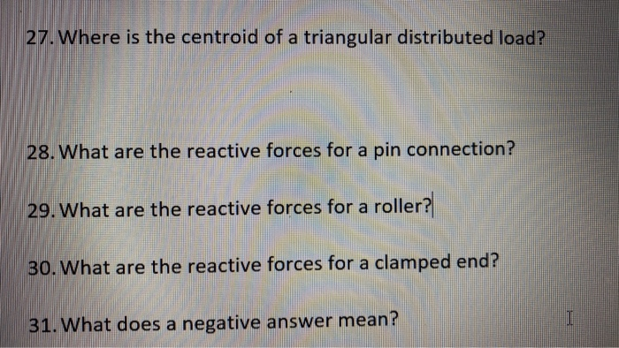 Solved 27. Where is the centroid of a triangular distributed | Chegg.com
