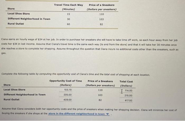 Solved Ciana earns an hourly wage of $34 at her job. In | Chegg.com