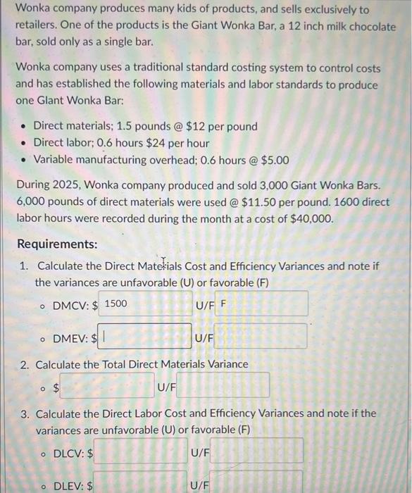 Solved retailers. One of the products is the Giant Wonka | Chegg.com