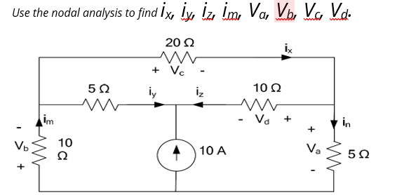 Solved Use the nodal analysis to find | Chegg.com