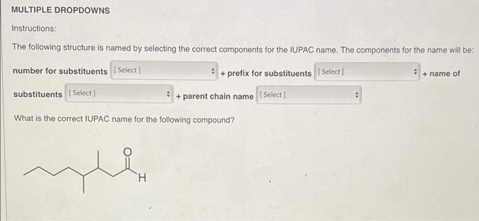 Solved MULTIPLE DROPDOWNS Instructions: The following | Chegg.com