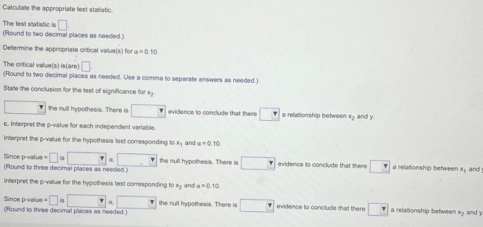 Solved Determine The Appropriate Critical Value S For