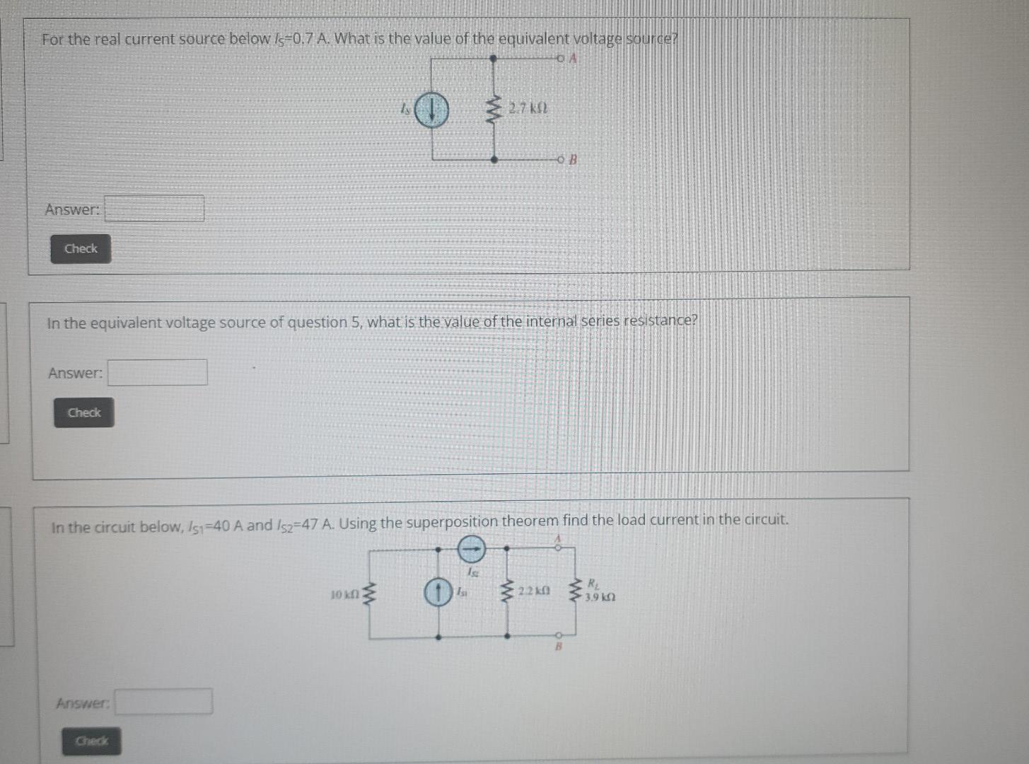 Solved For the real current source below is=0.7 A. What is | Chegg.com