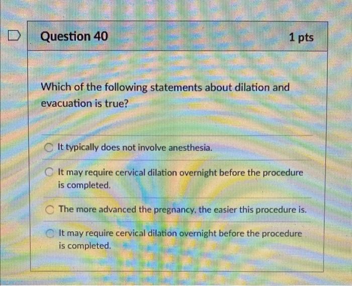 Solved Question 40 1 pts Which of the following statements | Chegg.com