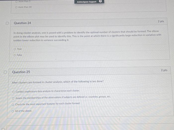 Solved In doing cluster analysis, one is posed with a | Chegg.com