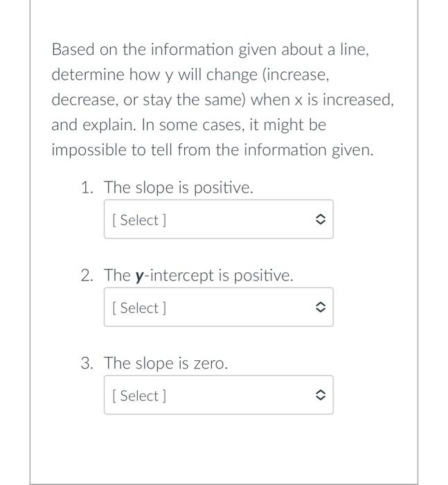 Solved A line has equation y =x−0.5. The slope is The | Chegg.com
